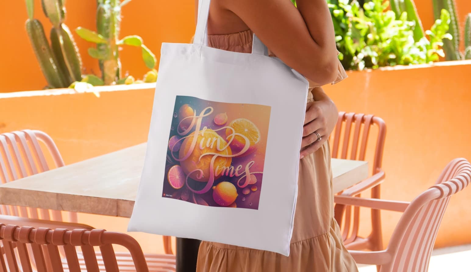 Easy Press DTF Transfers on Canvas Tote Bag | Orange and Lemons